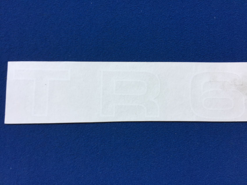 TR6 REAR WING MOTIF/ DECAL IN WHITE – TRGB